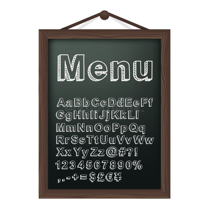 Chalk Handwriting Menu Stock Illustrations – 402 Chalk Handwriting Menu ...