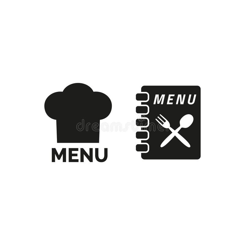 Cafe Menu Icon on White Background Stock Vector - Illustration of icon ...