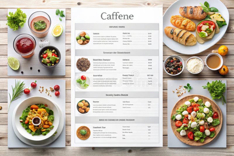 Cafe Menu Restaurant Brochure Template Design Stock Illustration ...