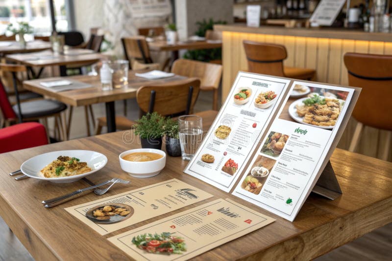 Cafe Menu Restaurant Brochure Template Design Stock Illustration ...