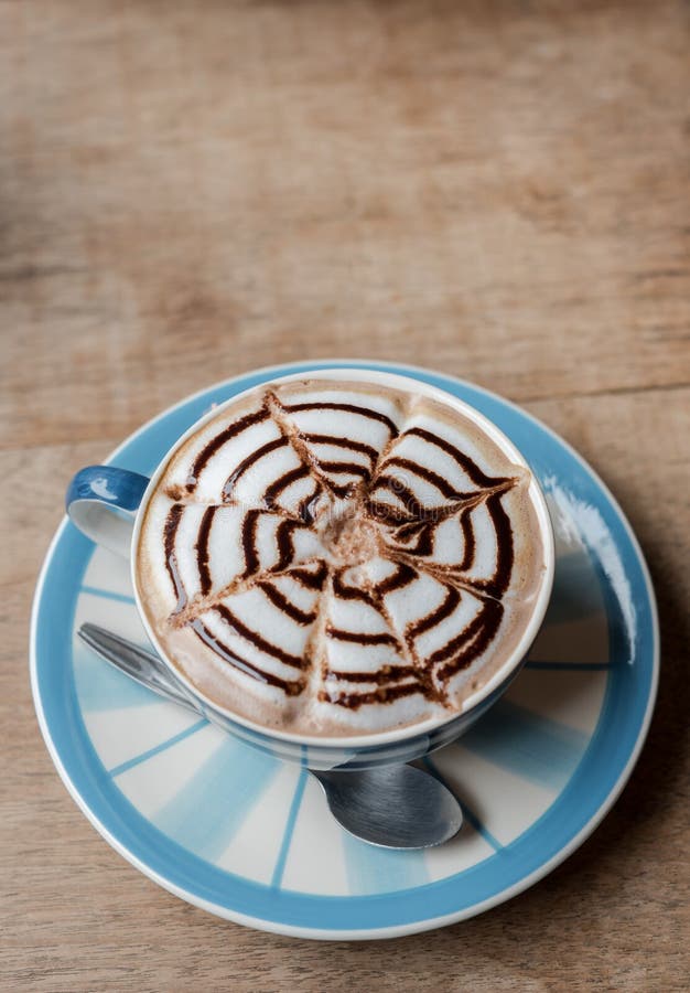 Cafe Mocha, Nice Hot Coffee, Top View Stock Image - Image of mocha ...