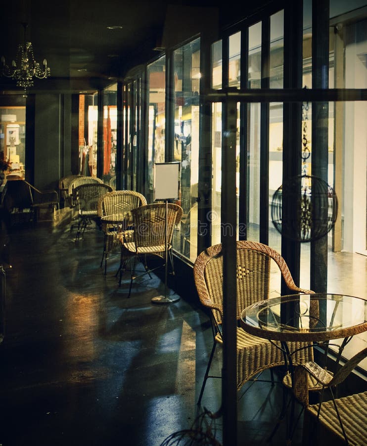 The cafe at the night stock photo. Image of cafe, culture - 69106266
