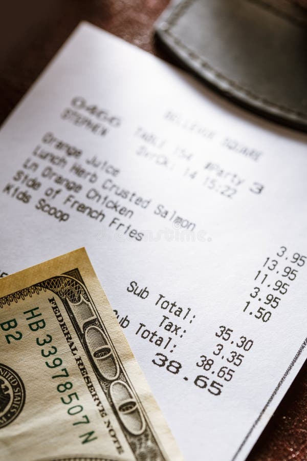 Restaurant bill stock photo. Image of bill, empty, disburse - 27183428