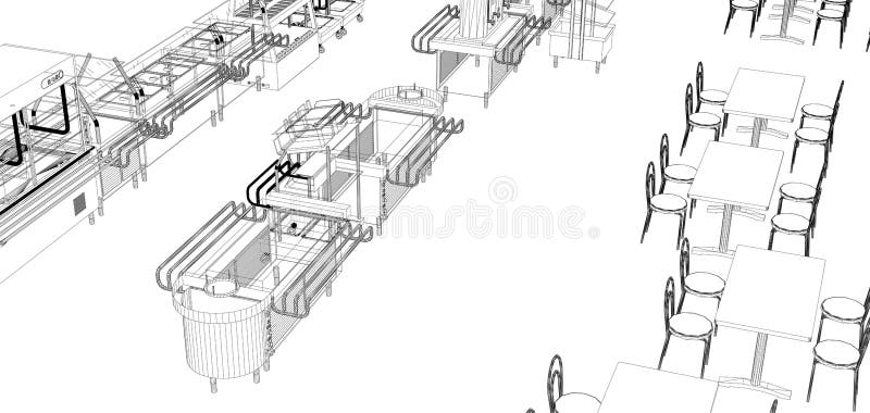 Cafe project. stock vector. Illustration of cafes, plan - 18523694