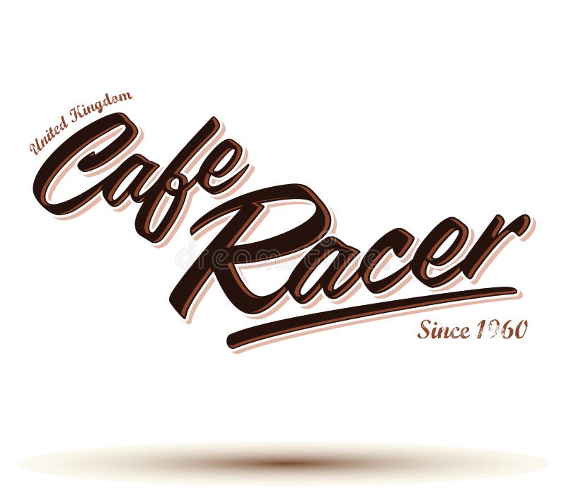 Cafe Racer Vector Lettering Stock Vector - Illustration of custom ...