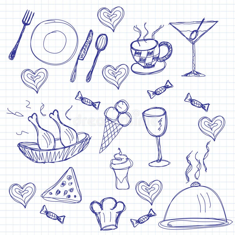 Entree Drawing Stock Illustrations – 113 Entree Drawing Stock ...