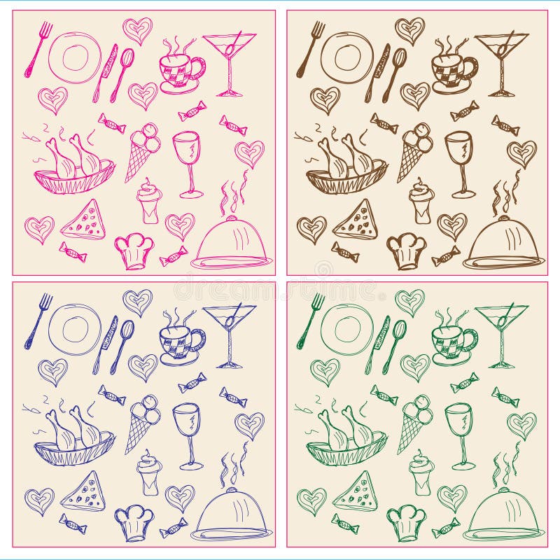 Entree Drawing Stock Illustrations – 113 Entree Drawing Stock ...