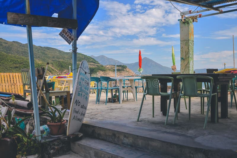 A Cafe at Sai Wan Village, Sai Kung, Hk 22 Oct 2022 Editorial Image ...
