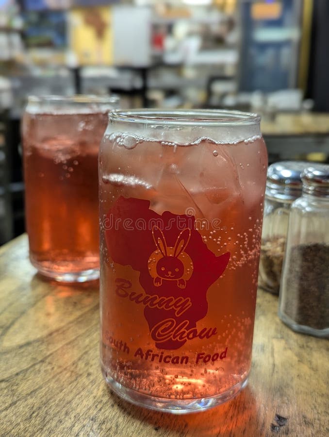 Cafe Series Bunny Chow Hibiscus Ginger Drink on Ice Editorial Image ...