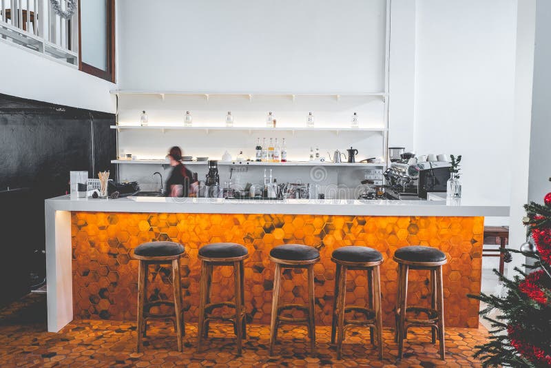 Cafe Shop & Restaurant Coffee Shop Bar Counter Cafe Restaurant Stock ...