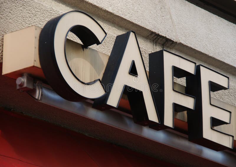 Cafe sign stock photo. Image of sign, hotel, cook, business - 9120576