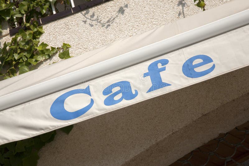 Red Cafe Sign stock image. Image of coffee, text, word - 28702803