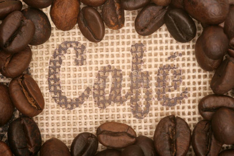 Cafe Sign with Coffee Beans Stock Image - Image of word, natural: 3970117