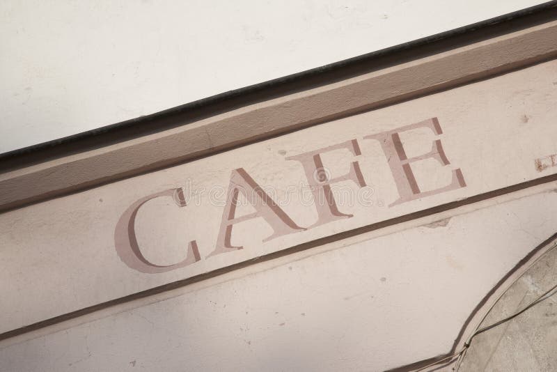 Cafe Sign stock photo. Image of tilt, text, food, material - 36216686