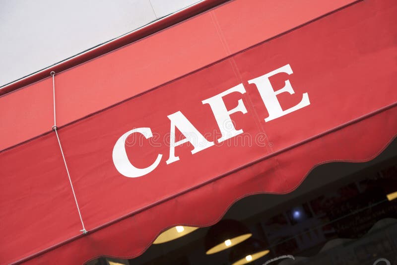 Cafe Sign stock image. Image of angle, diagonal, tilt - 49541075