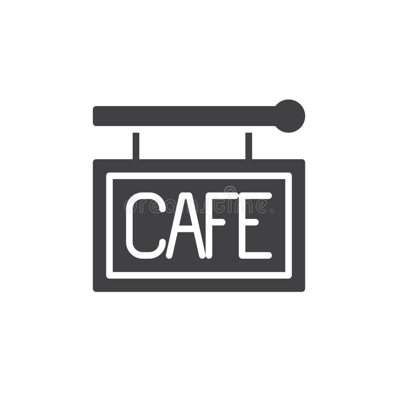 Cafe sign icon vector stock vector. Illustration of restaurant - 102250611