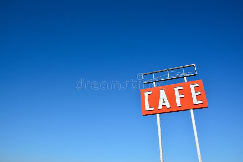 Vintage cafe sign stock image. Image of sign, white, lighted - 18161039