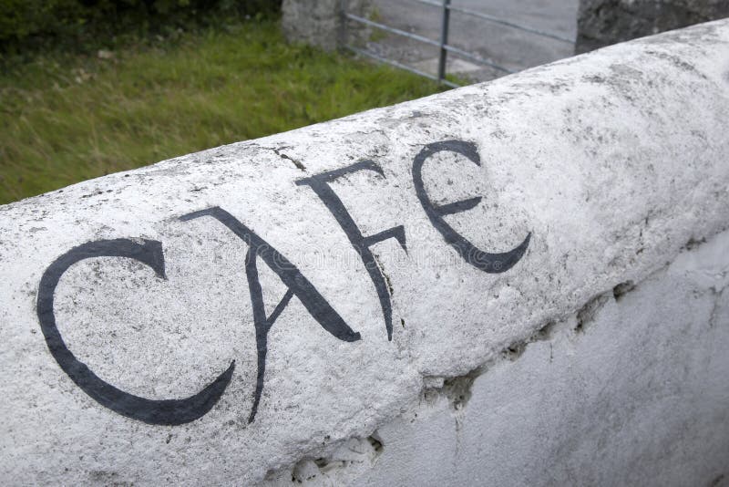 Cafe Sign stock photo. Image of word, white, sign, food - 64292724