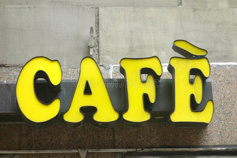 Cafe Sign stock image. Image of cafacopy, shop, cafe - 44498465
