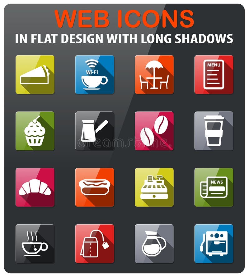 Cafe simply icons stock illustration. Illustration of menu - 88294895
