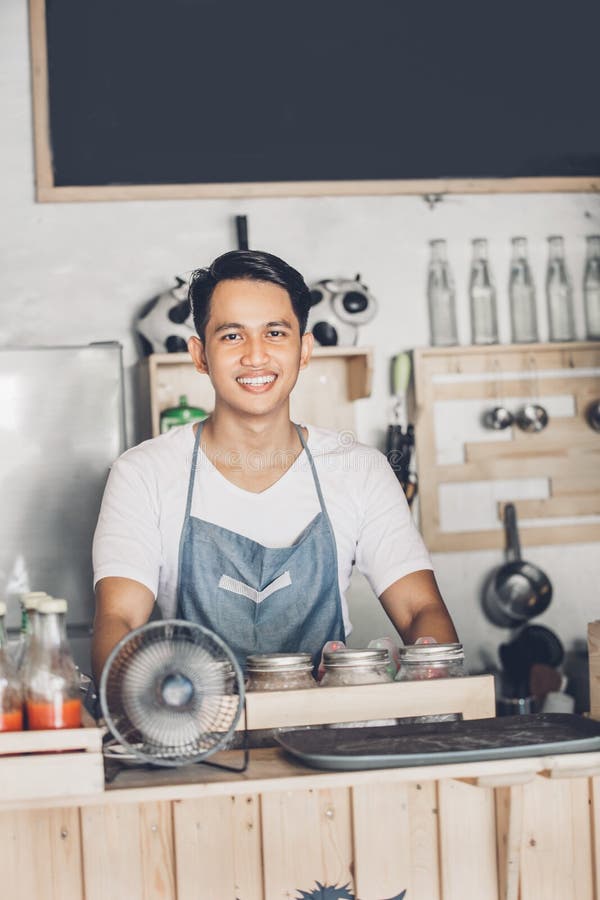 Cafe staff at work stock photo. Image of boss, occupation - 70163362