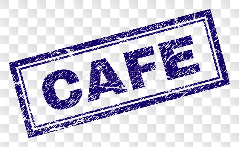 Grunge CAFE Rectangle Stamp Stock Vector - Illustration of bistro ...