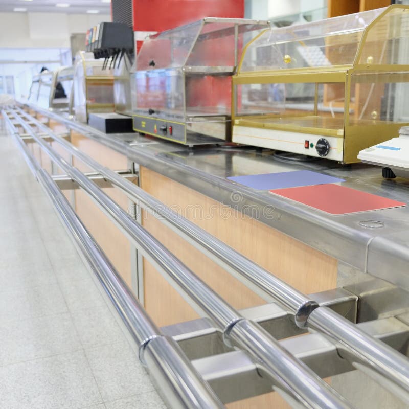 Self-service cafe showcase stock photo. Image of business - 46216838