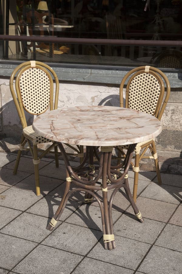 Cafe Table and Chairs stock photo. Image of french, restaurant - 49542498