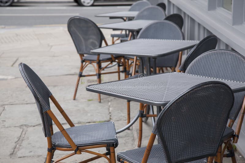 Cafe Tables and Chairs stock photo. Image of table, france - 68170572