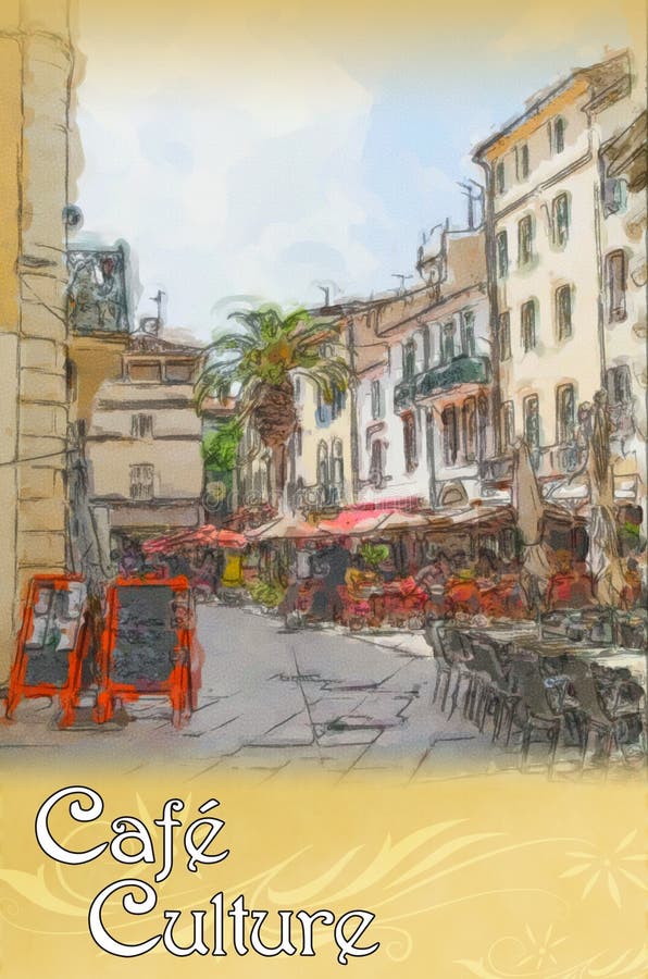 Cafe theme layout template stock illustration. Illustration of card ...