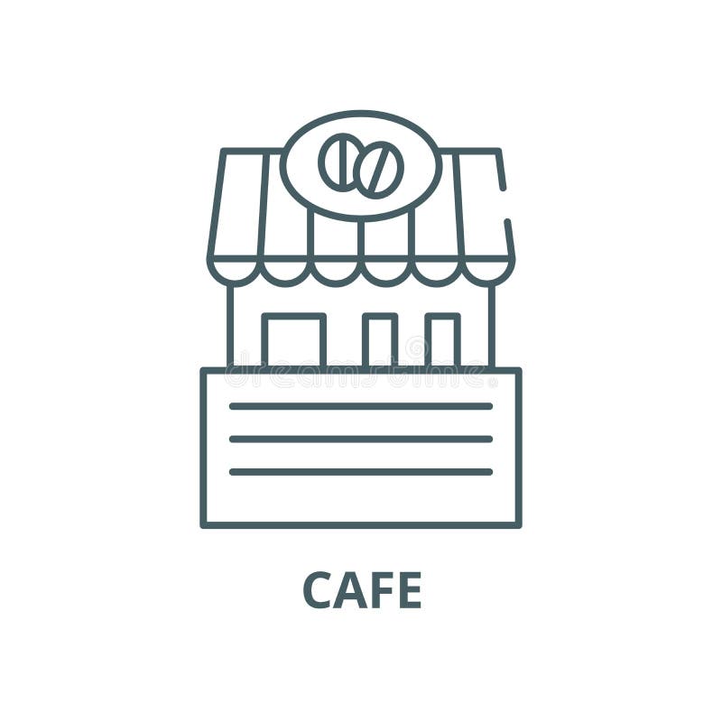 Cafe Line Icon Concept. Cafe Vector Linear Illustration, Symbol, Sign ...