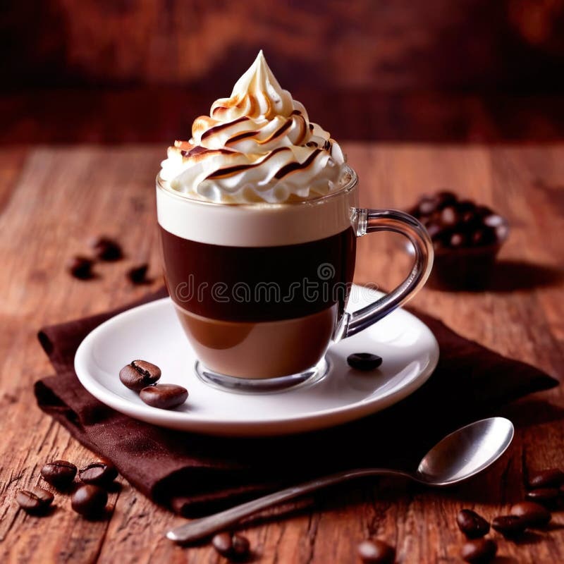 Cafe Viennoise, Cup of Coffee with Whipped Cream on Top Stock ...