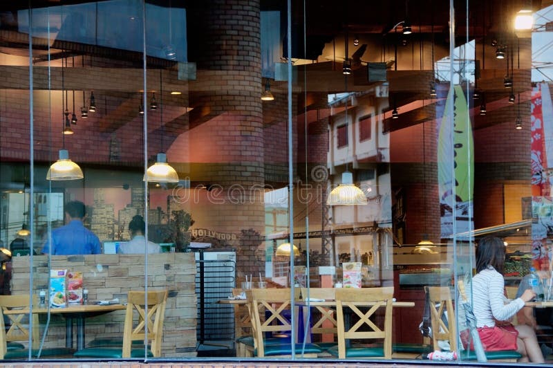 Cafe window stock image. Image of relax, cafeteria, chairs - 6504521