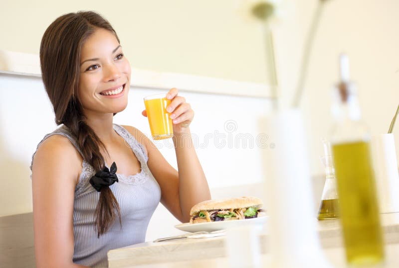 Cafe woman stock photo. Image of food, bright, coffee - 15662272