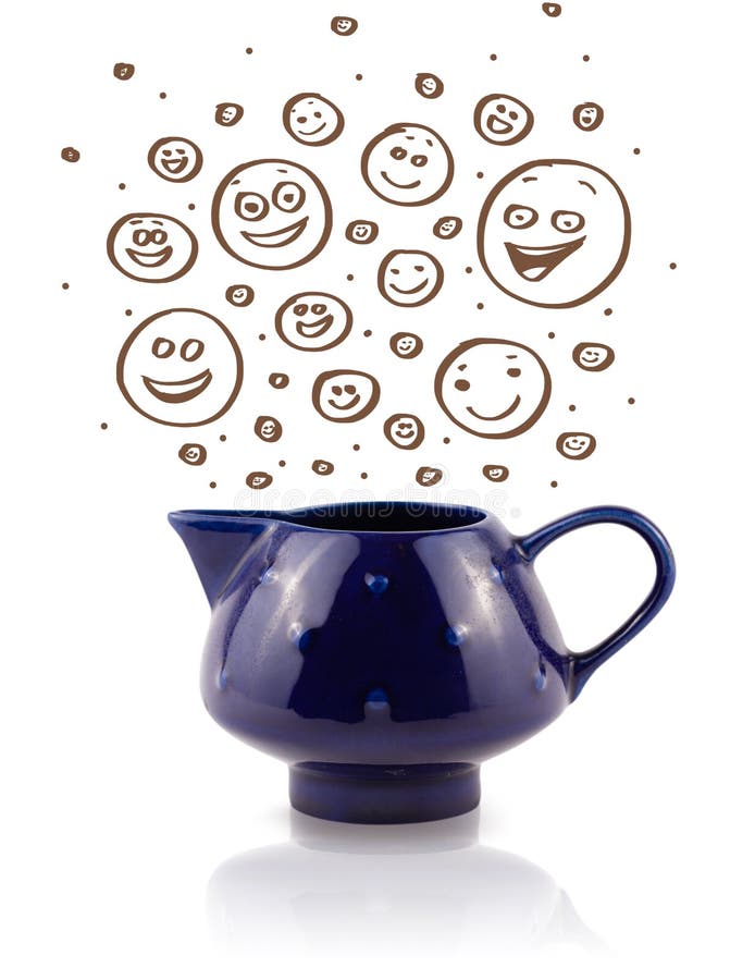 Café-taza Con Las Caras Sonrientes Felices Dibujadas Mano Marrón Imagen ... Café-taza Con Las Caras Sonrientes Felices Dibujadas Mano Marrón Imagen ...