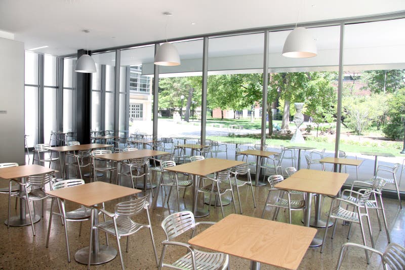 Modern Office Building Cafeteria Seating Area Stock Photo - Image of ...