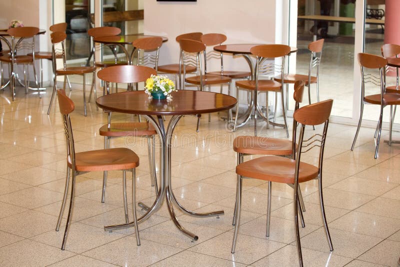 Cafeteria stock photo. Image of cafetaria, seat, wood - 9620208