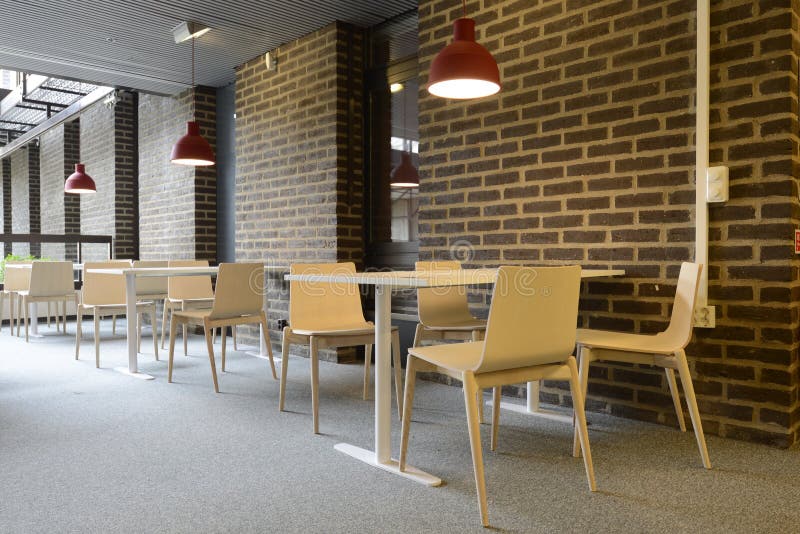 Cafeteria interior stock photo. Image of food, table - 66756654