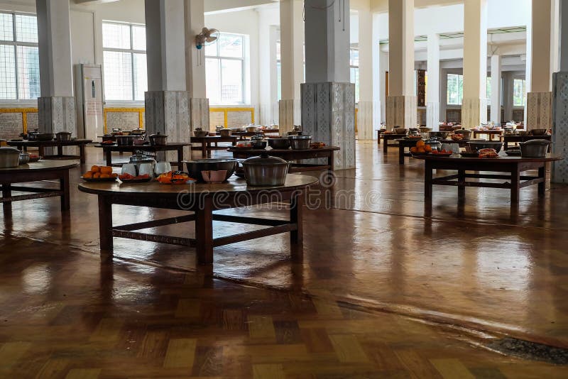 Cafeteria for Monk School in Myanmar Stock Photo - Image of life ...