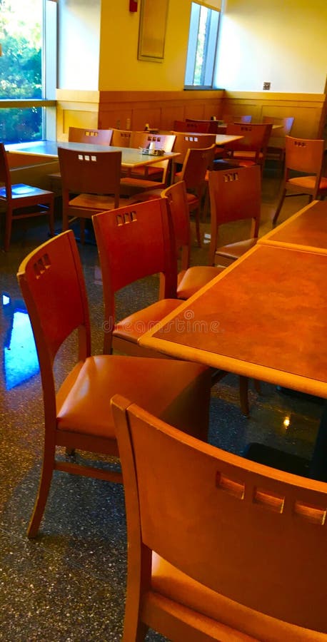 Cafeteria Seating stock image. Image of chairs, bright - 75161987
