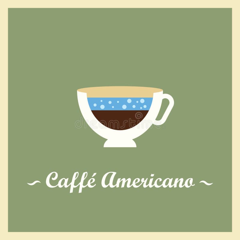 Caffe Americano with Coffee Beans. Stock Vector - Illustration of ...
