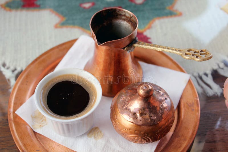 Caffe Turco Nero Bosniaco Di Tradicional Immagine Stock - Immagine di ...