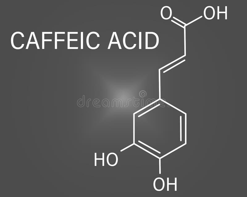Caffeic Acid Molecular Structure Isolated on White Stock Illustration ...