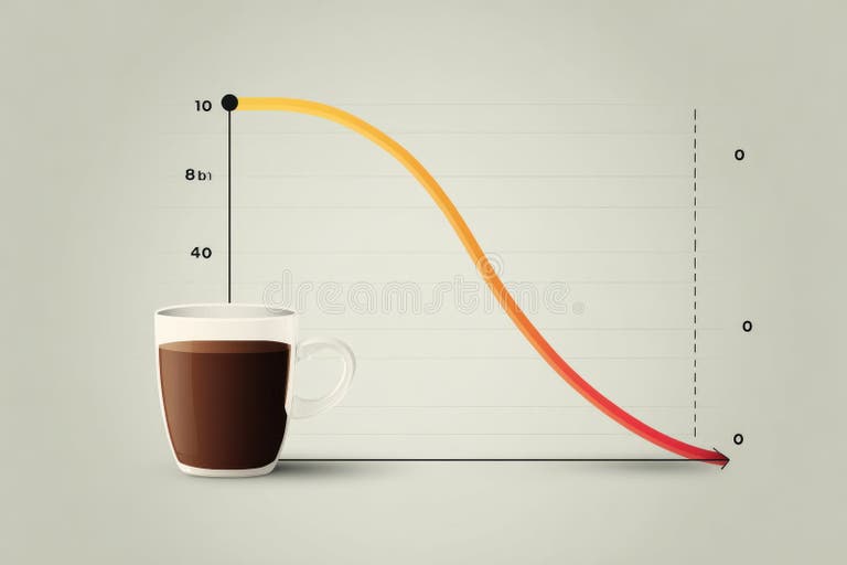 Caffeine Absorption Curve Illustrating How Caffeine Levels Increase and ...