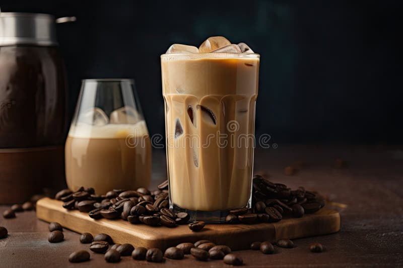 Caffeine Boost in the Form of Iced Coffee Latte with Extra Shot of ...