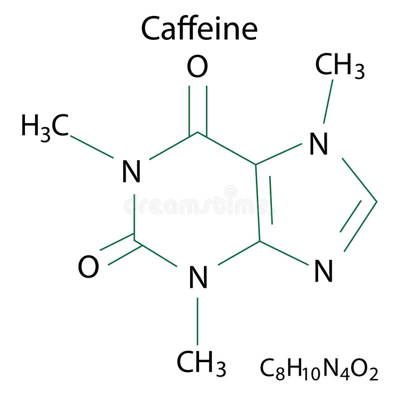 Caffeine Chemical Structure. Skeletal Element. Organic Compound ...