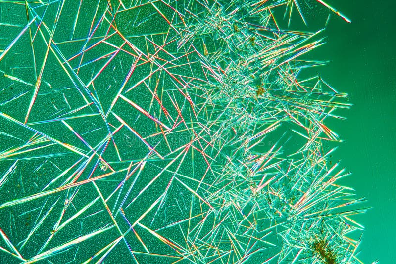 Caffeine Crystals in Polarized Light Stock Photo - Image of stimulant ...