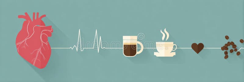 Caffeine Effects on Heart Rate Illustrated in a Minimal Infographic ...
