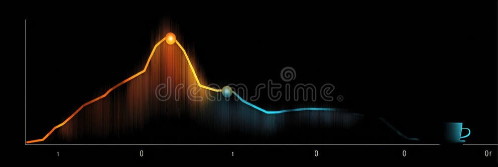 Caffeine Energy Timeline Displaying Spike and Crash Effect with Visual ...