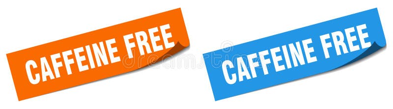 Caffeine Free Sticker. Caffeine Free Sign Set Stock Vector ...